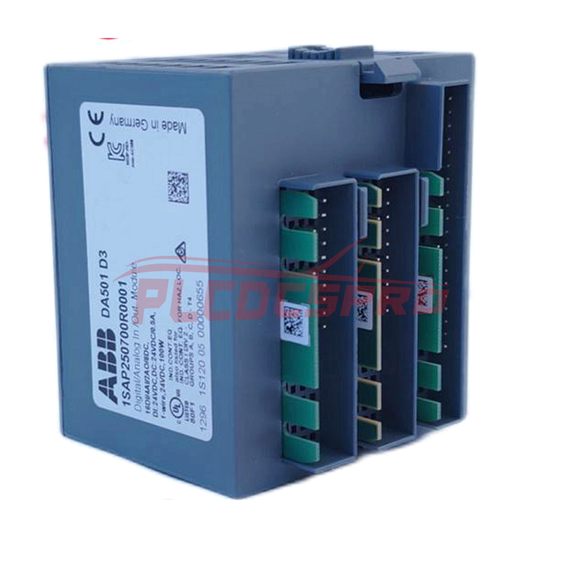 ABB DA501 1SAP250700R0001 Digital/Analog I/O Module, 16 DI: 24VDC