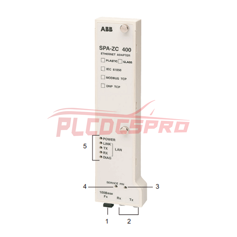 Adaptador Ethernet SPA-ZC 400EM ABB EMG IEC 61850